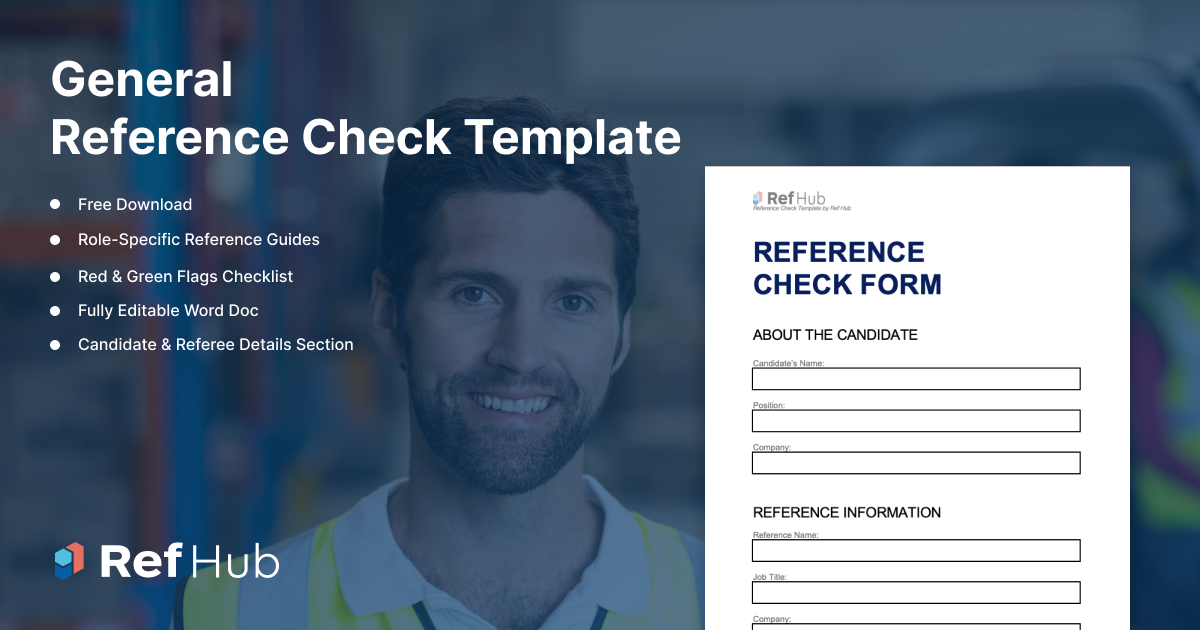 Free General Reference Check Template | Download Now